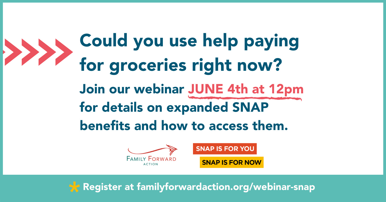 Webinar: Understanding Expanded SNAP Benefits - Family Forward Action